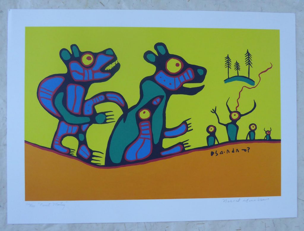 Canadian First Nations Artist NORVAL MORRISSEAU Hand Signed LEP ⋆ ...