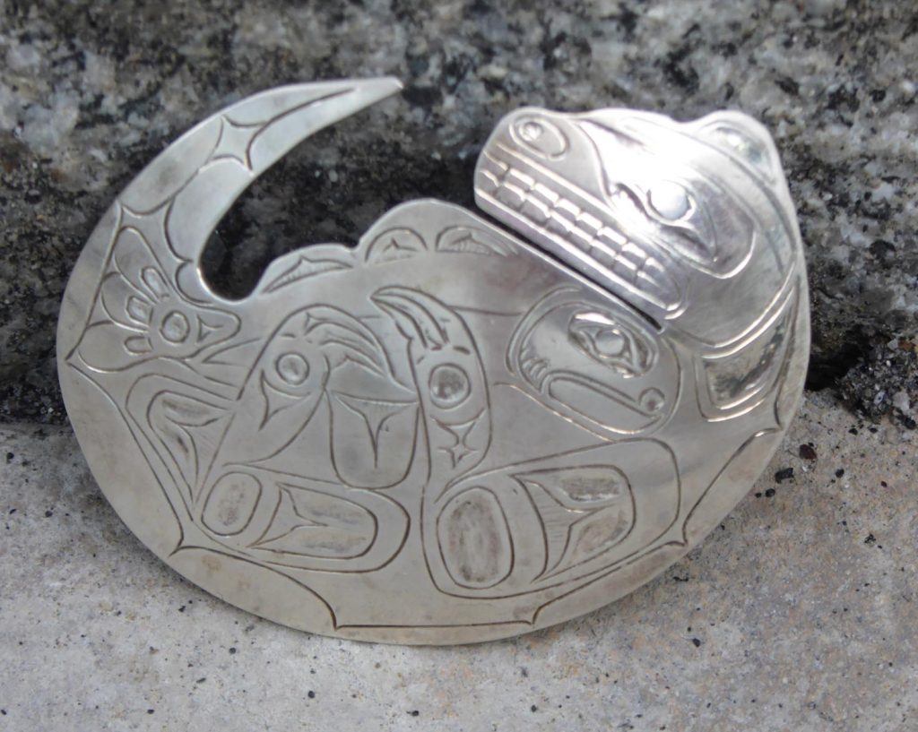 Native American Northwest Coast Silver `Otter' Pendant ⋆ Copper Shield ...