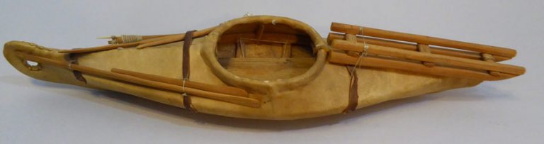 Canadian Inuit Model Kayak Artifact ⋆ Copper Shield Tribal Art